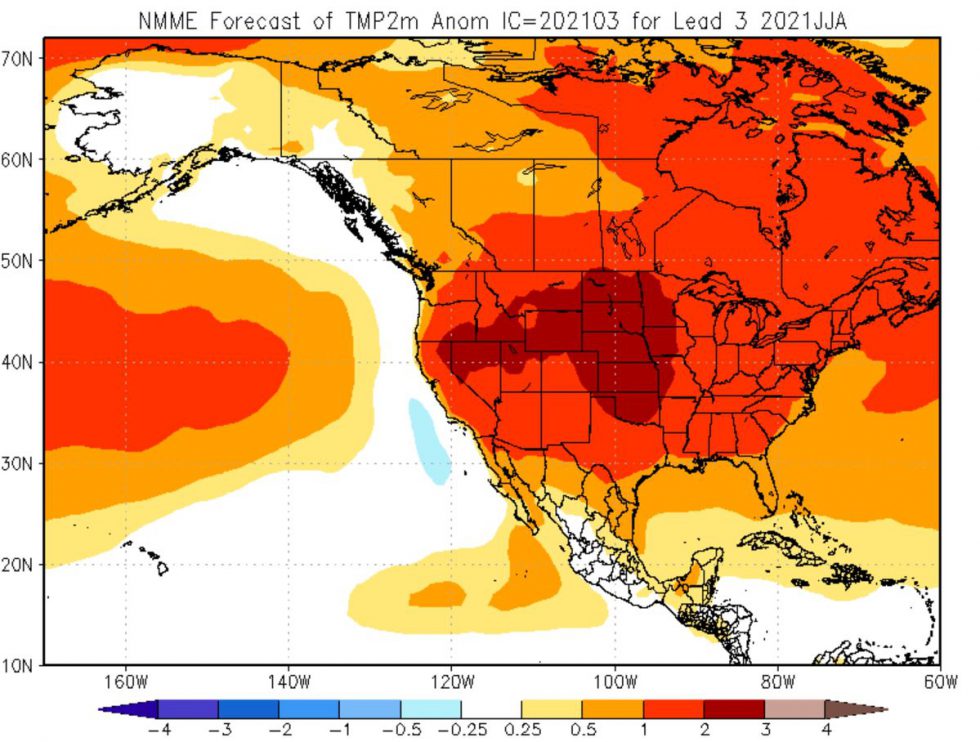 NOAA CPC Models: Hot Summer Coming? Tornado Alley is So 1990 – Where ...