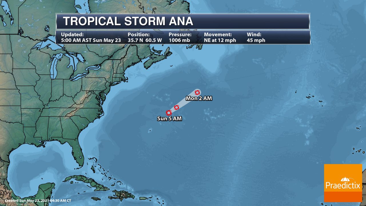 Tropical Storm Ana Continues A Troublesome Trend - Praedictix